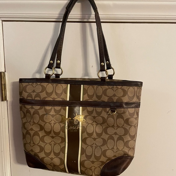 Coach | Bags | Coach Signature Leather Tote Bag | Poshmark